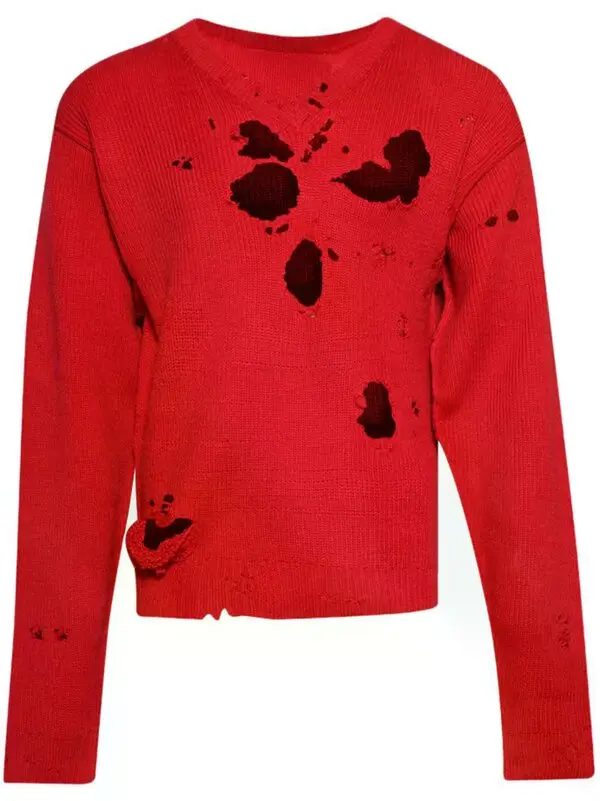 Vetements Distressed Wool Jumper