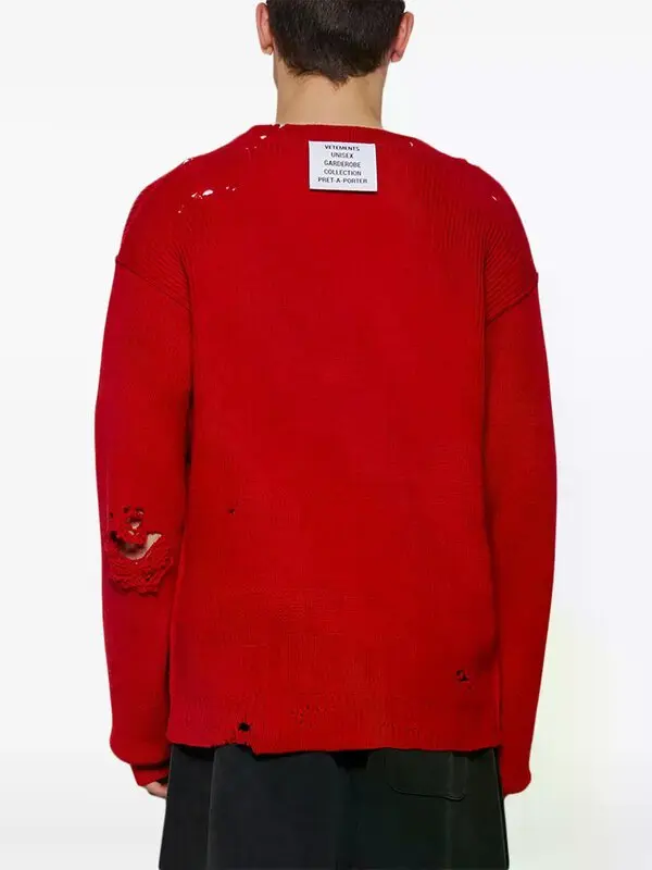 Vetements Distressed Wool Jumper