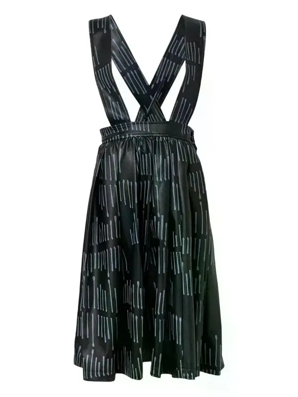 Comme Des Garçons Filip Pagowski Print Midi Dress - Black