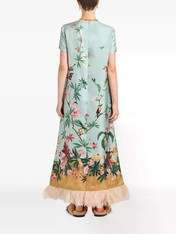 La DoubleJ Swing Floral-panel Maxi Dress