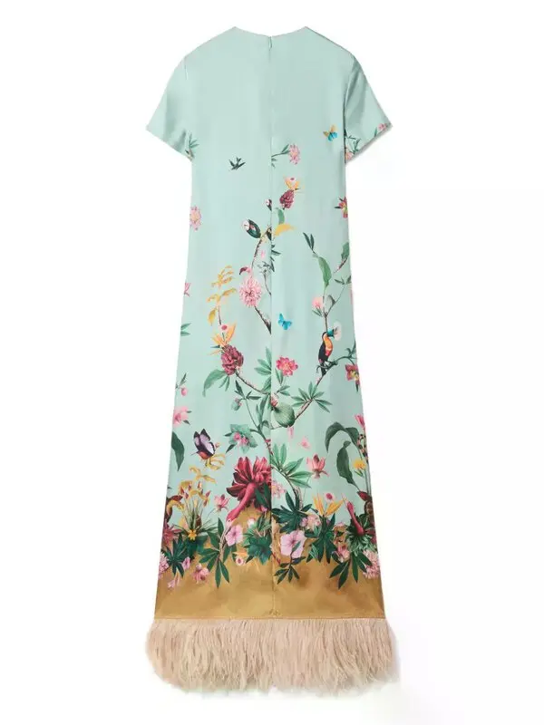 La DoubleJ Swing Floral-panel Maxi Dress