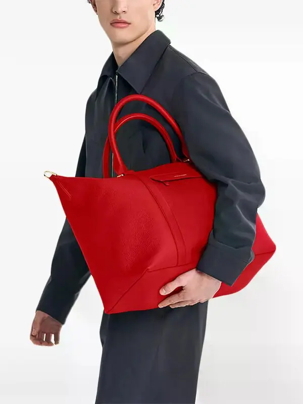 MAISON DE SABRE Large Leather Weekender Bag - Red
