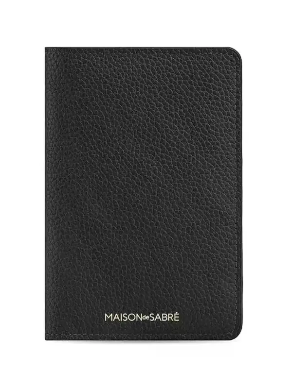 MAISON DE SABRE Leather Passport Holder - Black