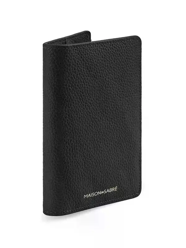 MAISON DE SABRE Leather Passport Holder - Black