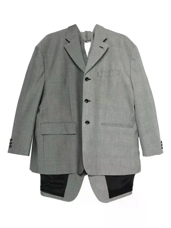 Comme Des Garçons Plaid-pattern Blazer