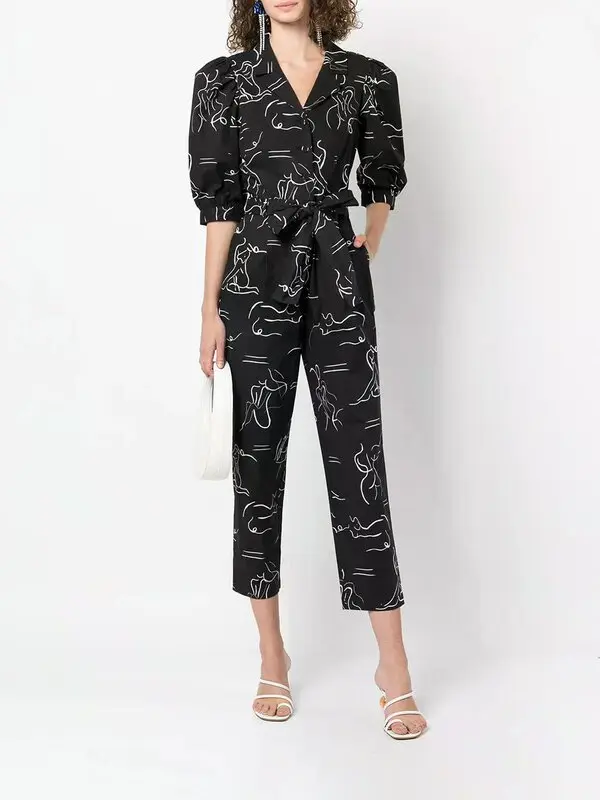 Lhd Abstract Print Jumpsuit