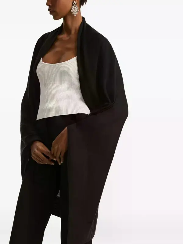Oscar De La Renta Semi-sheer Shawl - Black