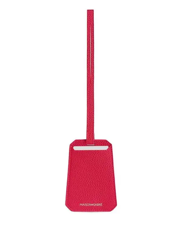 MAISON DE SABRE Leather Luggage Tag - Red