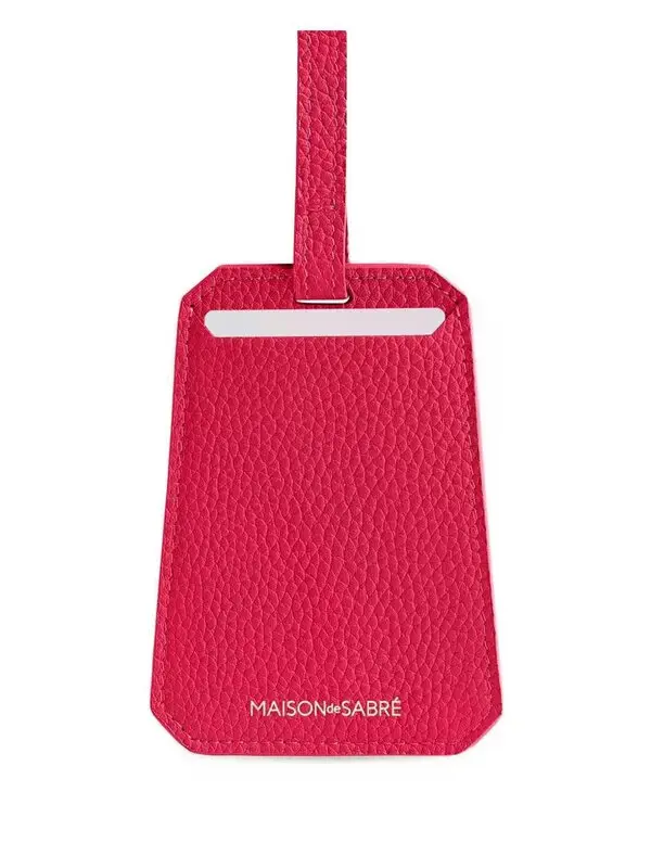 MAISON DE SABRE Leather Luggage Tag - Red