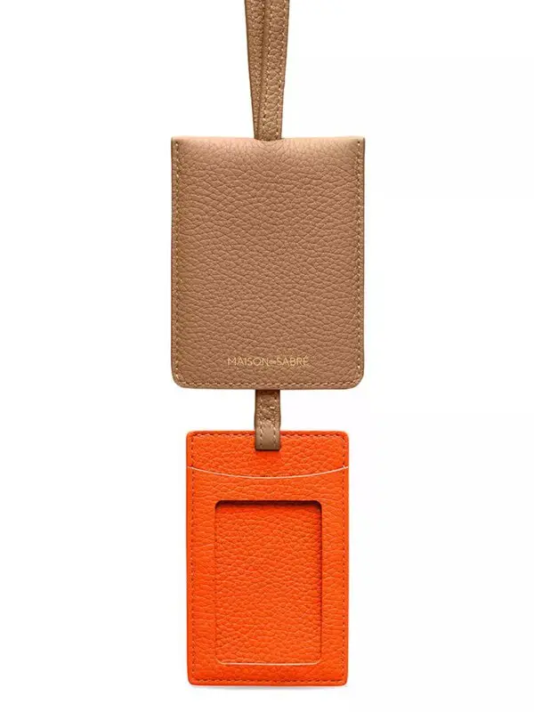 MAISON DE SABRE Leather Id Lanyard - Neutrals