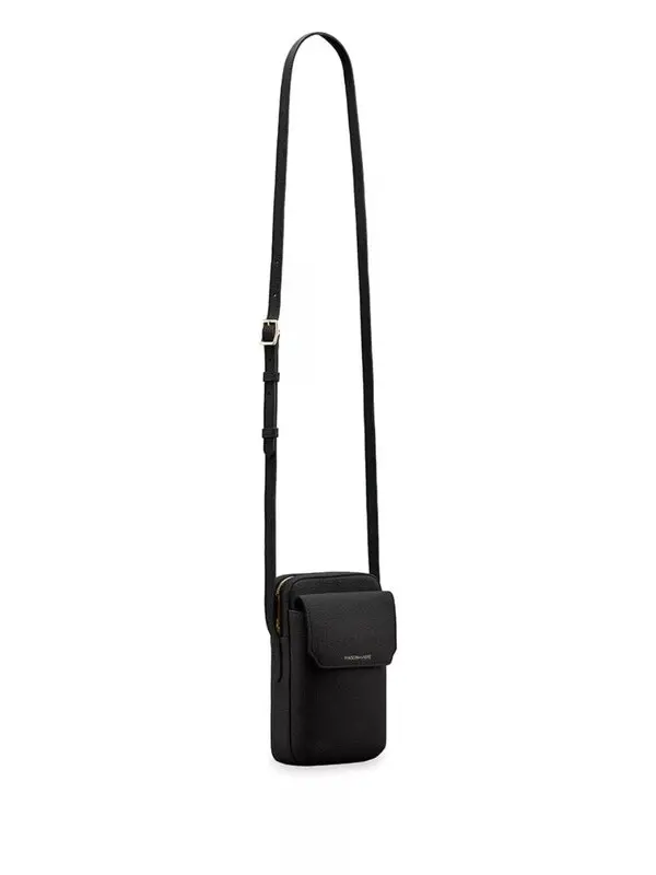 MAISON DE SABRE Leather Zip Phone Pouch - Black