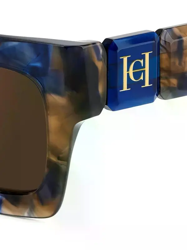 Carolina Herrera Square Frame Sunglasses With Logo Detail