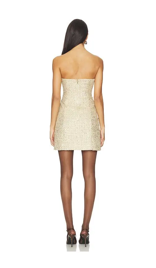 Alice + Olivia Madison Strapless Mini Blazer Dress - Metallic Gold
