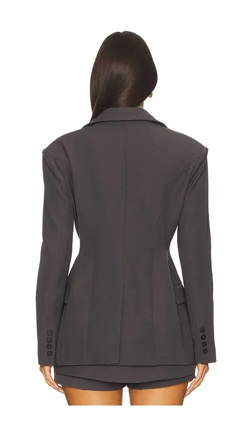 Line & Dot Ida Hourglass Blazer - Charcoal