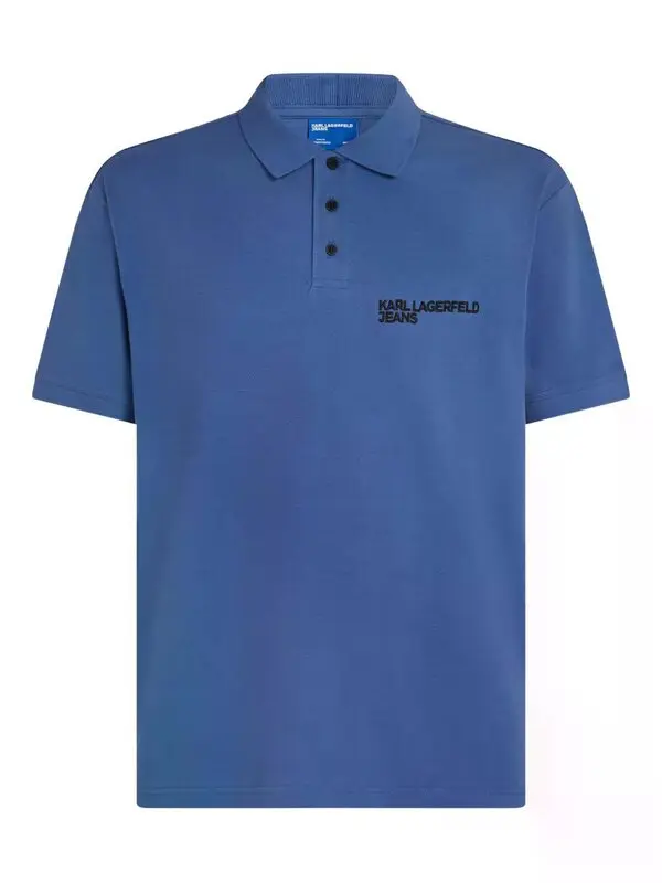 Karl Lagerfeld Logo-detail Polo Shirt - Blue