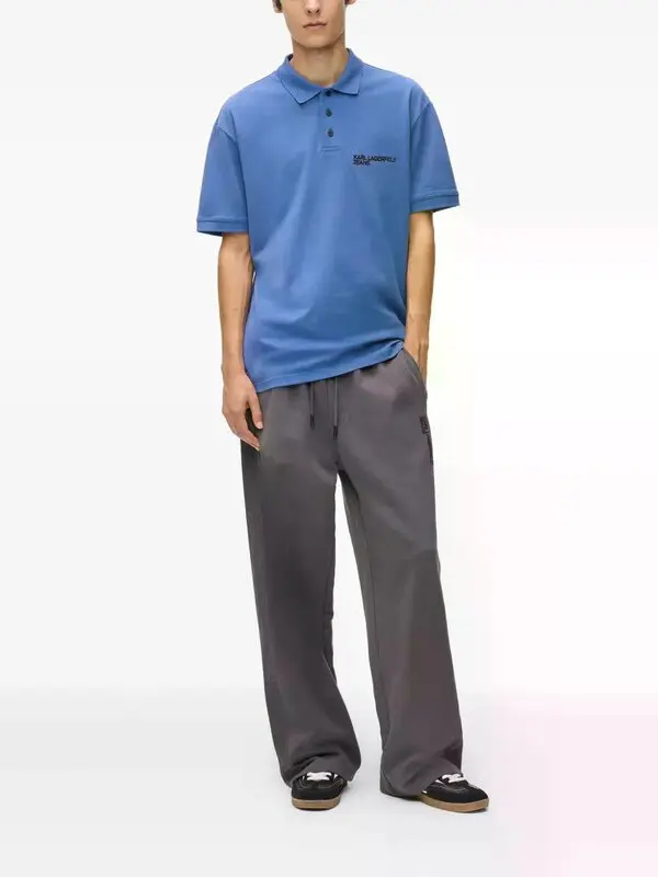 Karl Lagerfeld Logo-detail Polo Shirt - Blue