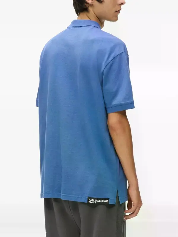 Karl Lagerfeld Logo-detail Polo Shirt - Blue