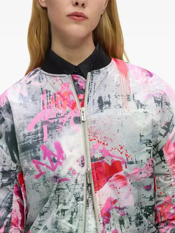 Karl Lagerfeld All-over Print Bomber Jacket