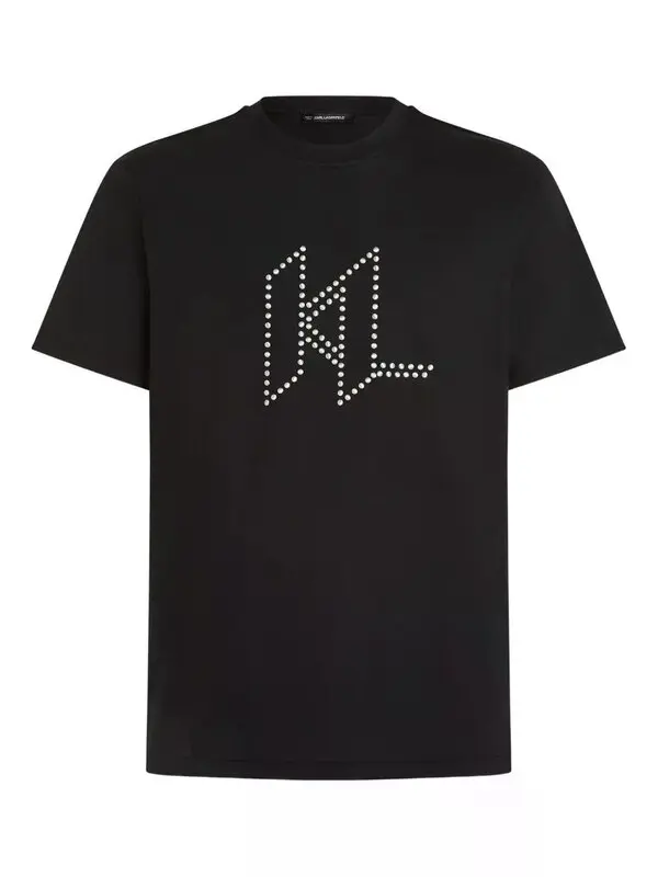 Karl Lagerfeld Karl Dna Studded-monogram T-shirt