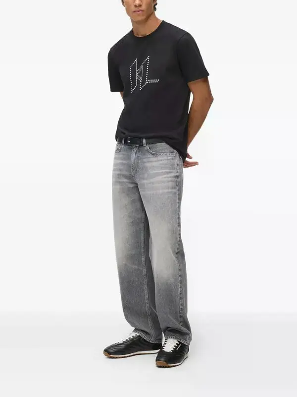Karl Lagerfeld Karl Dna Studded-monogram T-shirt