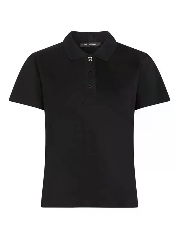 Karl Lagerfeld Ikon Button Polo Shirt