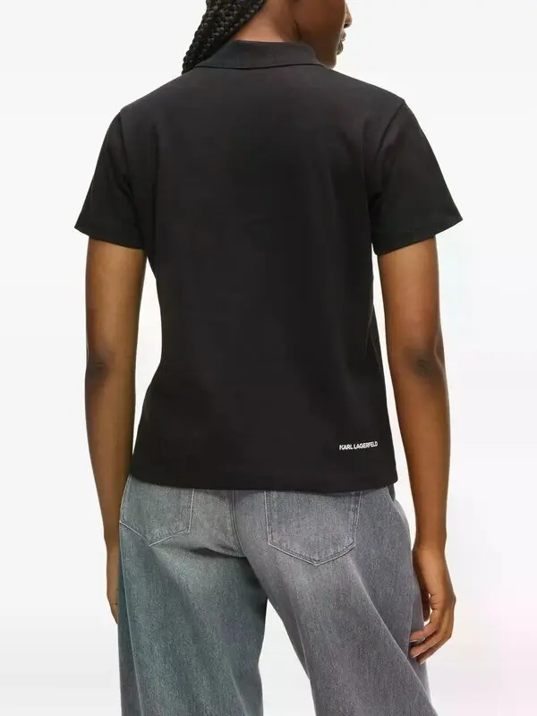 Karl Lagerfeld Ikon Button Polo Shirt