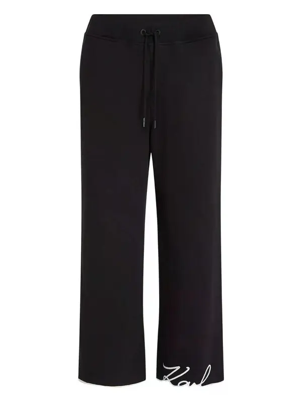 Karl Lagerfeld Signature Hem Track Pants - Black