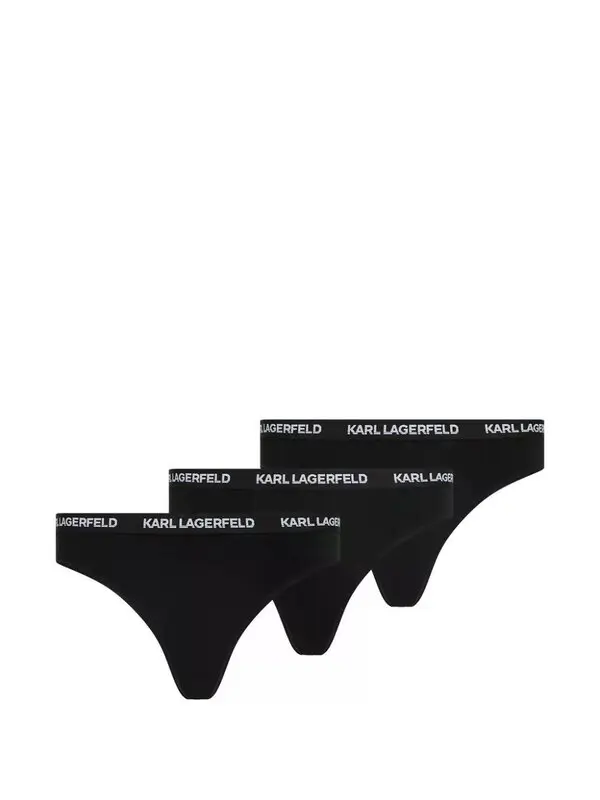 Karl Lagerfeld Logo-waistband Briefs - Black