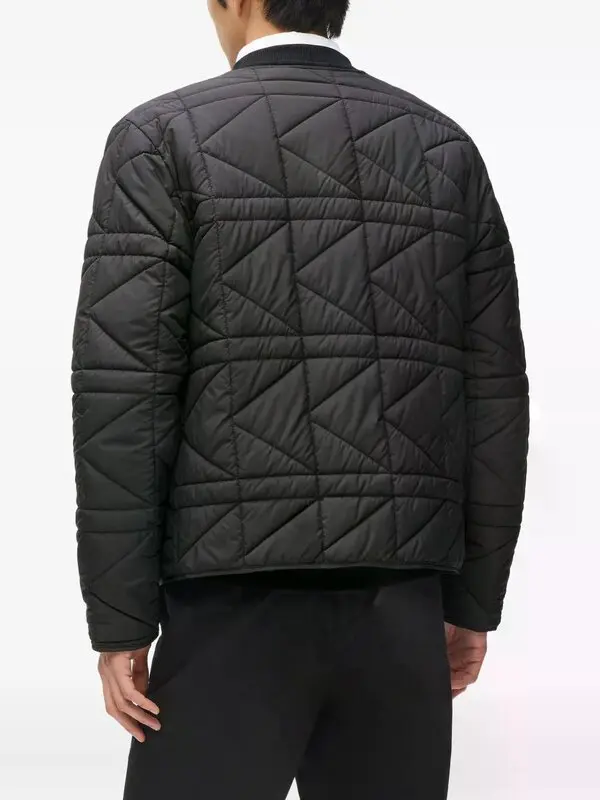 Karl Lagerfeld Quilted Zip Jacket - Black