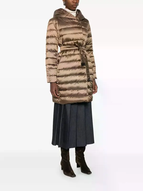 Max Mara Novef Hooded Coat - Brown