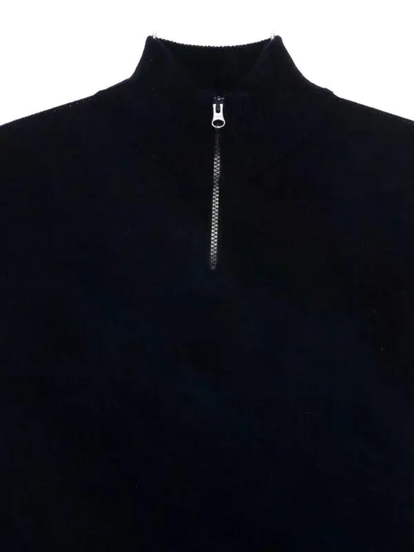 Aspesi Zip Neck Sweater - Blue