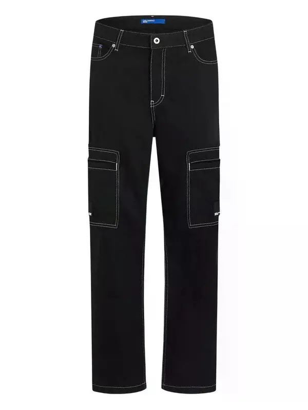 Karl Lagerfeld Contrast Stitching Cargo Trousers