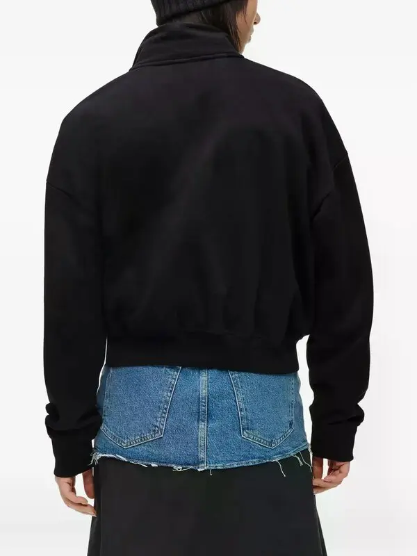 Karl Lagerfeld Embroidered Logo Half-zip Sweatshirt