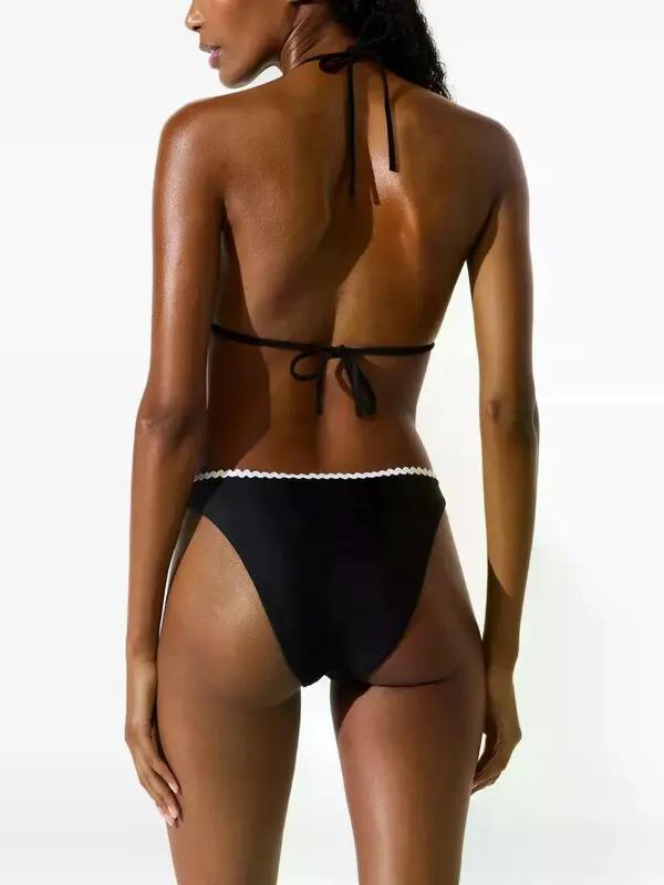 Karl Lagerfeld Scallop-trim Bikini Top - Black