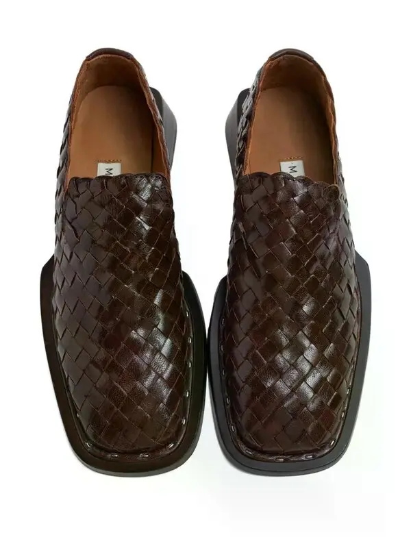 MIISTA Skye Woven Loafers - Brown