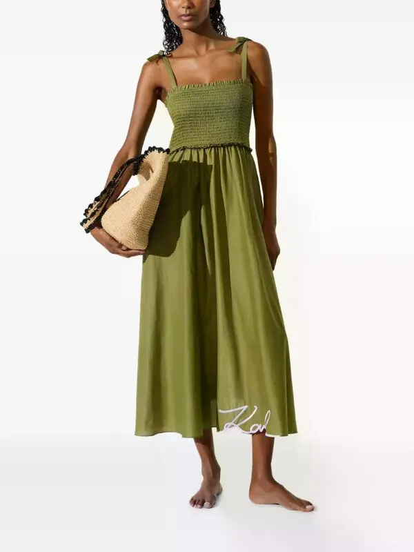 Karl Lagerfeld Signature Beach Dress - Green