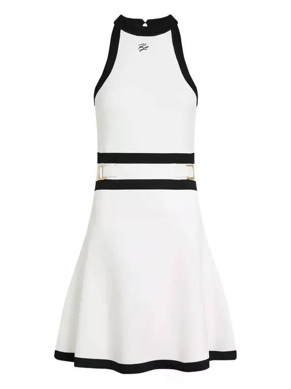 Karl Lagerfeld Sleeveless Dress With Embroidered Logo