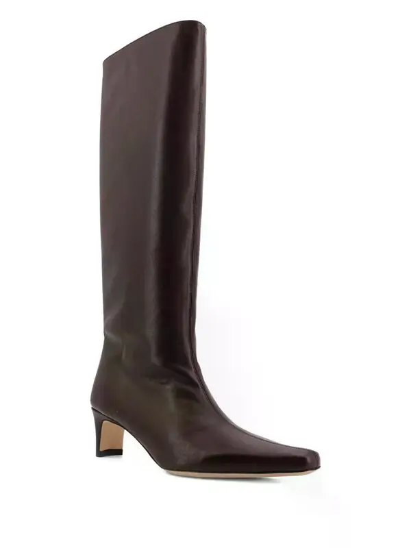 Staud Leather Pointed Boots - Brown
