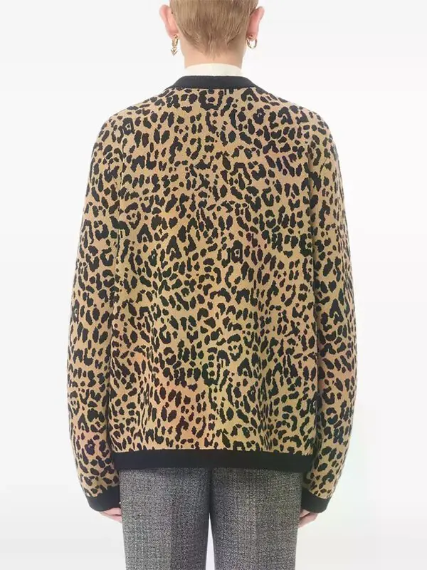 Valentino Garavani Animal-print Jacquard Cardigan