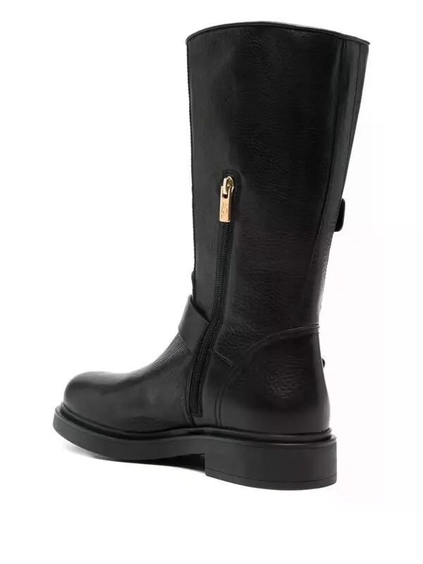 Agl Loren Buckle Strap Boots - Black