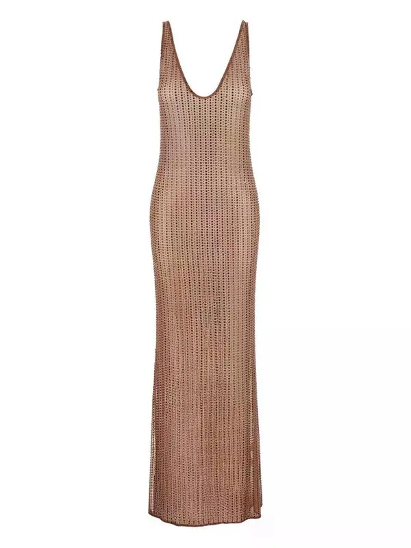 VENUJA Crystal-embellished Dress - Neutrals