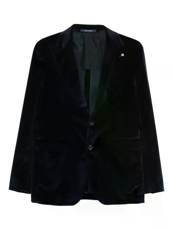 Tagliatore Single-breasted Velvet-texture Cotton Blazer