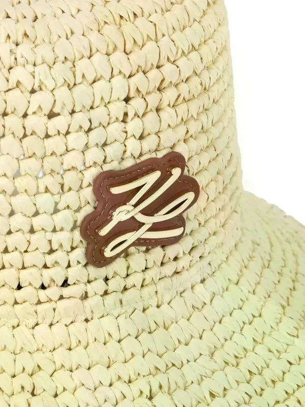 Karl Lagerfeld Crochet Knit Bucket Hat