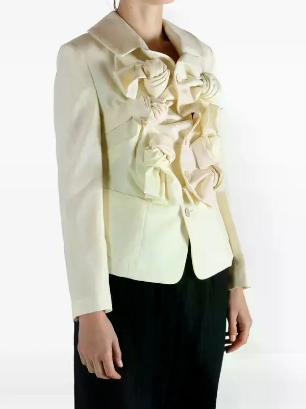 Comme Des Garçons Rose-detail Button Jacket