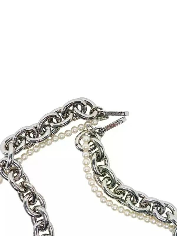 Simone Rocha Pearl And Chain Strap Necklace