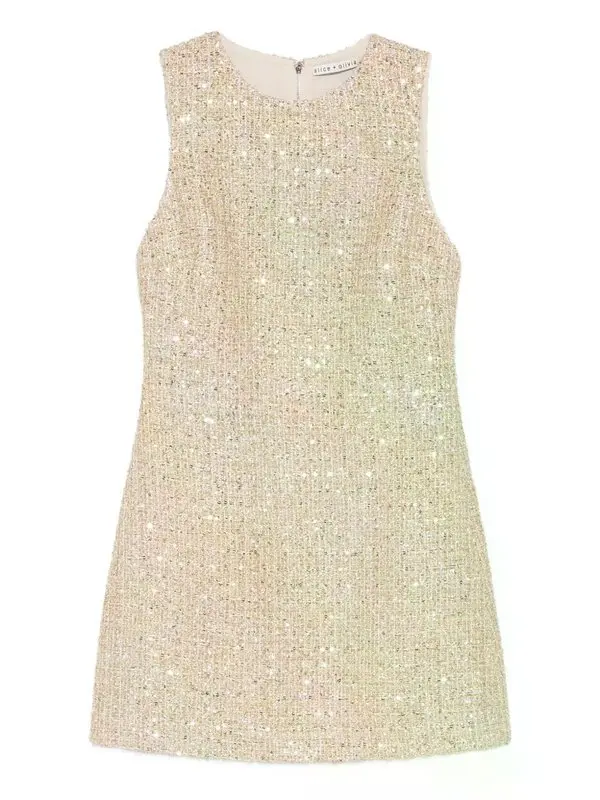 Alice + Olivia Embellished Sleeveless Mini Dress