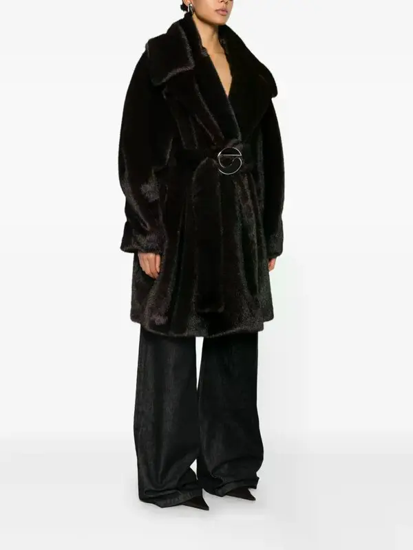 Coperni Belted Faux Fur Coat