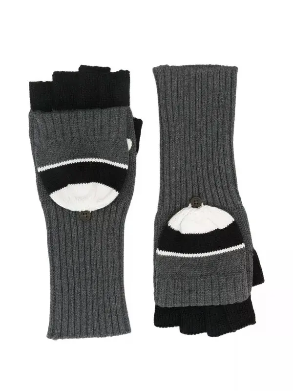 CHARLES JEFFREY Animal-motif Gloves - Grey