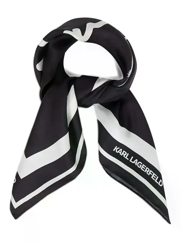 Karl Lagerfeld Ikon Choupette Signature Silk Scarf