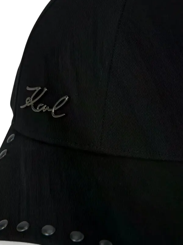 Karl Lagerfeld Signature Studded Baseball Cap